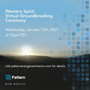 Western Spirit Virtual Groundbreaking - Pattern Energy